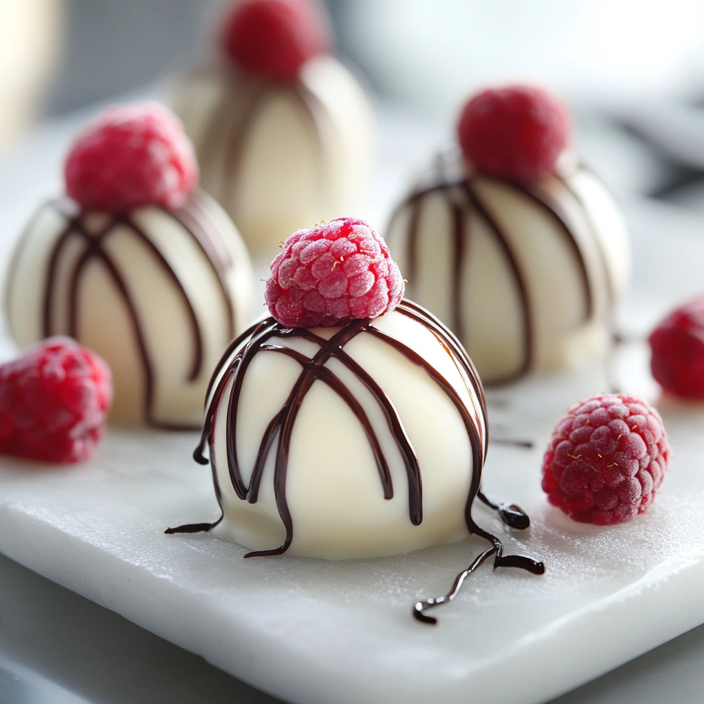 White Chocolate Raspberry Cheesecake Balls