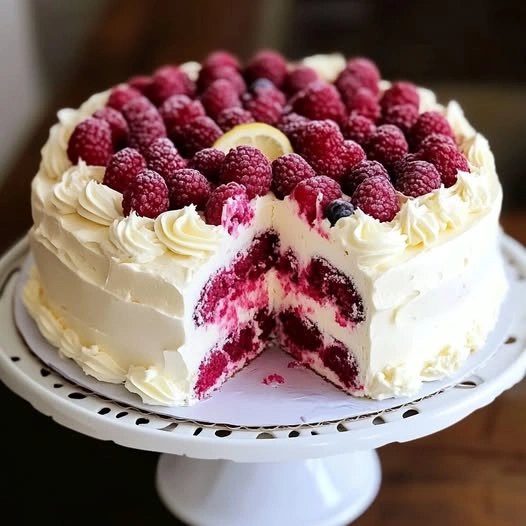 Raspberry Cake with Lemon Buttercream