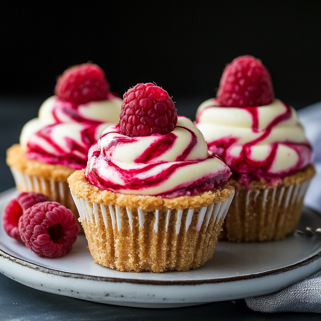 Lemon Raspberry Swirl Cheesecake Cups